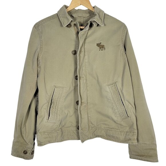 Abercrombie & Fitch | Jackets & Coats | Abercrombie Fitch Mens Wakely Full Zip Button 0 Cotton ...